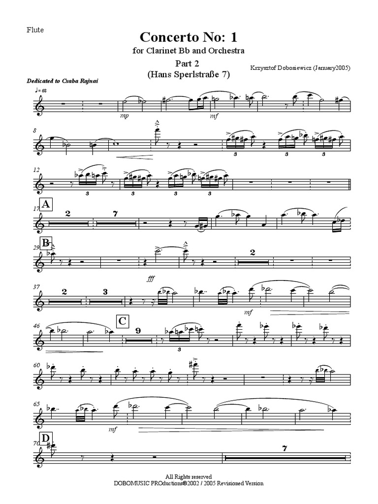 Flute Part 2 | PDF | Compositions | Orchestral Music