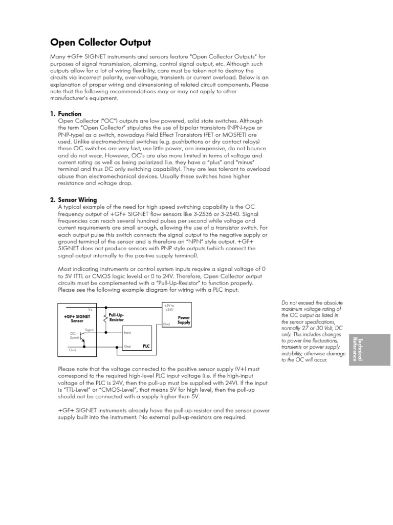 Open Collector Output | PDF