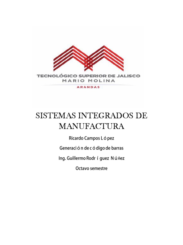SISTEMAS INTEGRADOS DE MANUFACTURa Codigo de Barras | PDF
