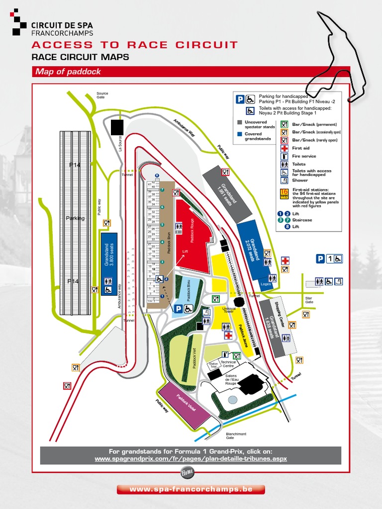 Spa Francorchamps Circuit Access Map | PDF | Sports