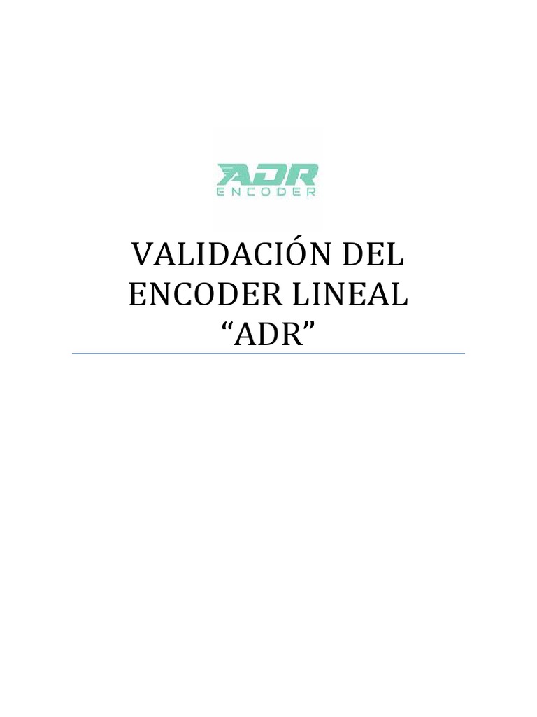 Validación Encoder Lineal ADR | PDF | Correlación y dependencia ...