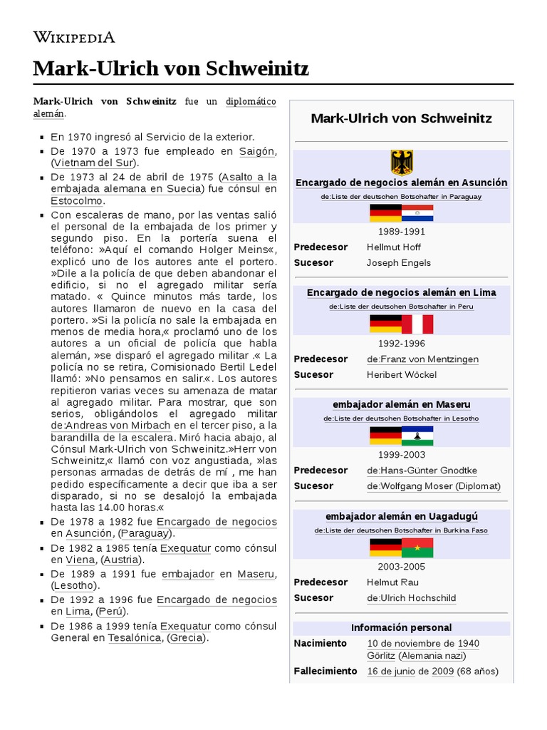 Mark-Ulrich Von Schweinitz | PDF