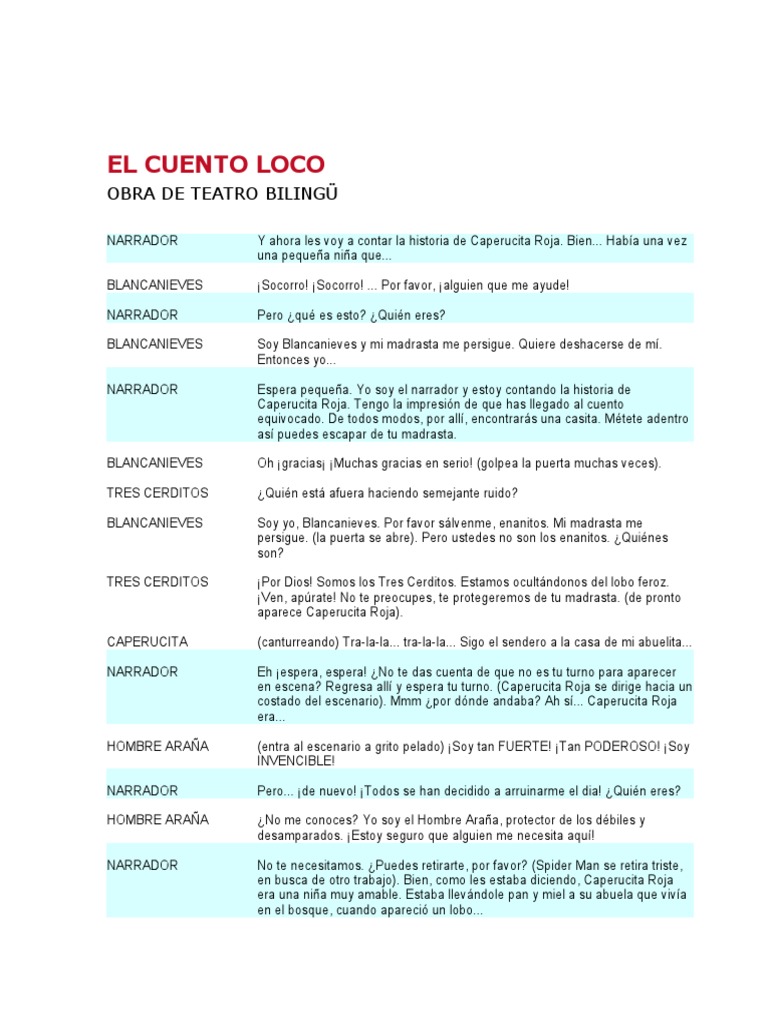 El Cuento Loco | PDF | Caperucita Roja | Blanco como la nieve