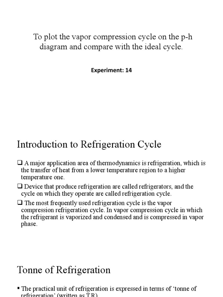 COP of Refrigerator by Using PH Chart | PDF | Refrigeration ...