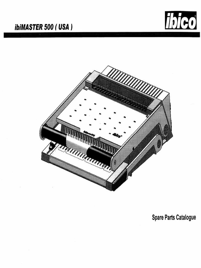 Ibico Ibimaster 500 Parts List | PDF