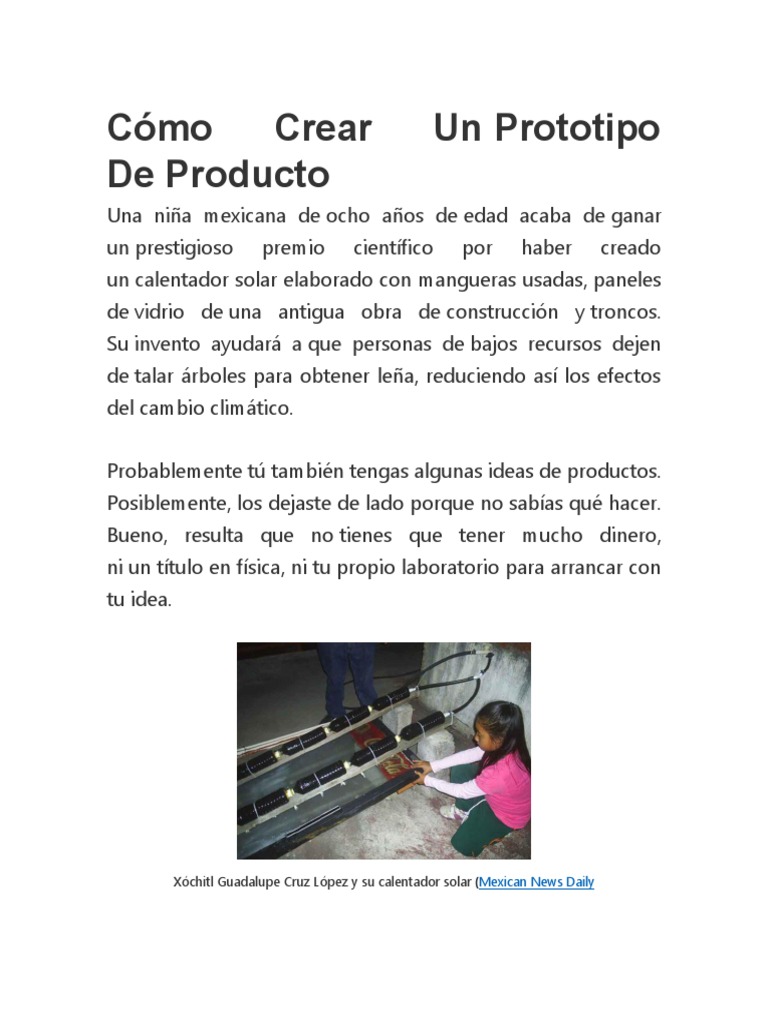 Cómo Crear Un Prototipo | PDF | Crecimiento personal y profesional | Arte