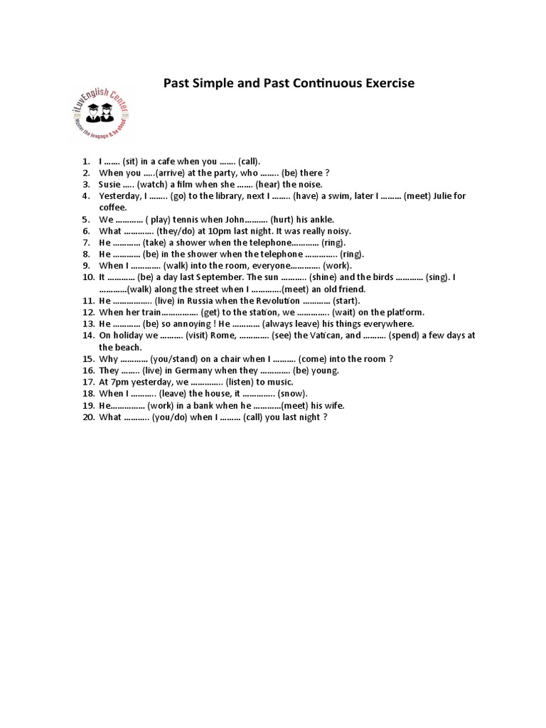 Past Simple and Past Continuous Exercise | PDF