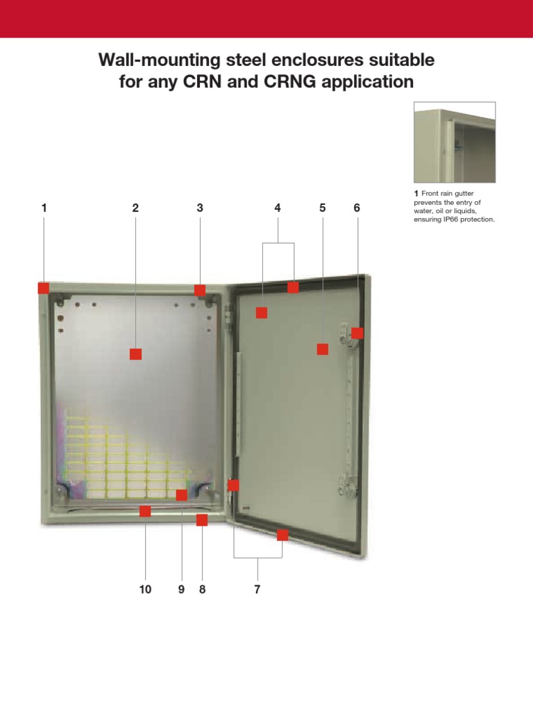 Himel CRN Enclosures IP66 Overview | PDF | Door | Wall