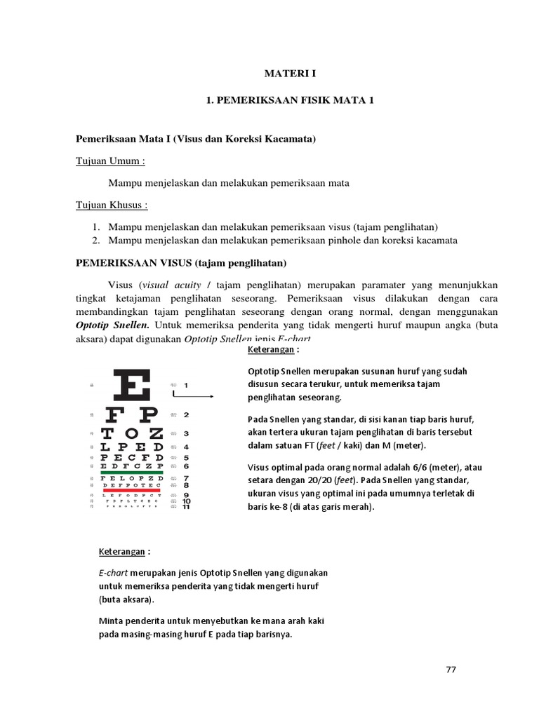 Pemeriksaan MATA | PDF
