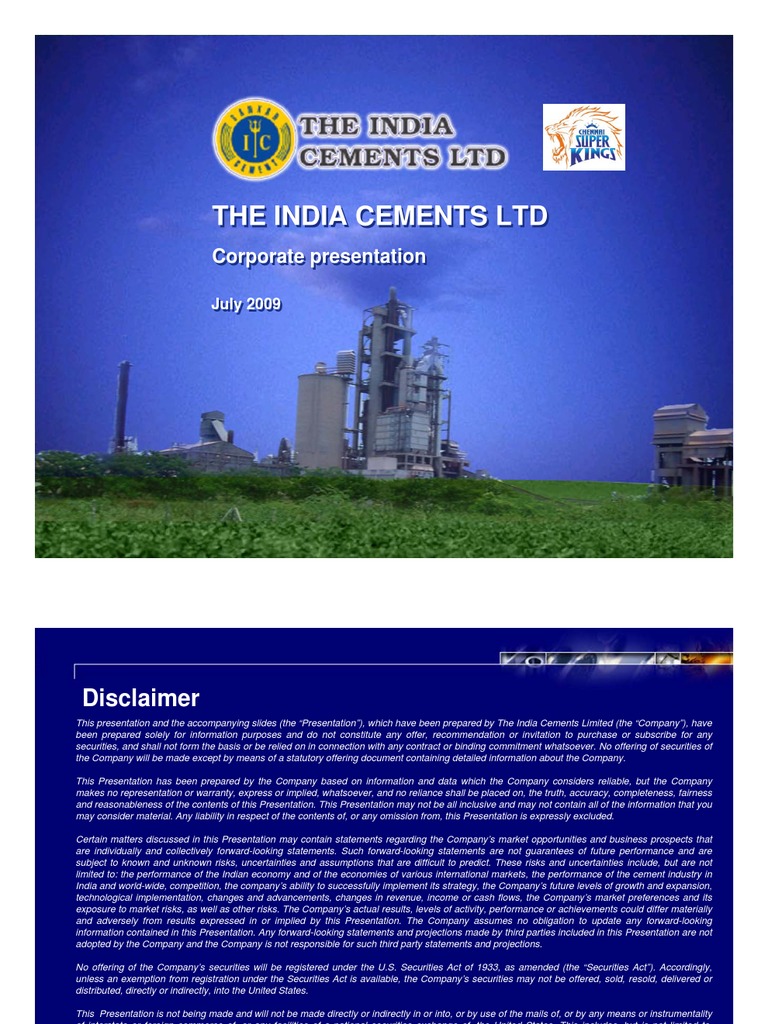 The India Cements LTD | PDF