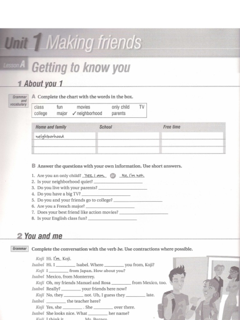 Touchstone 2 UNIT 1 | PDF