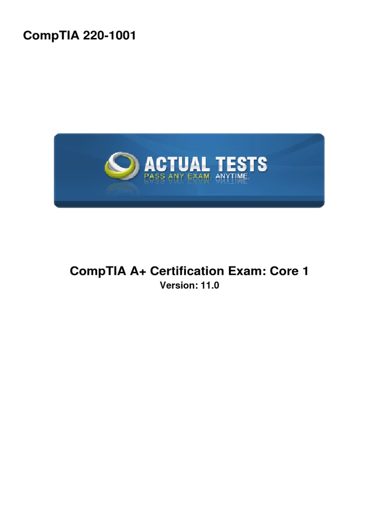 Comptia 220-1001 | PDF | Laptop | Wireless Lan