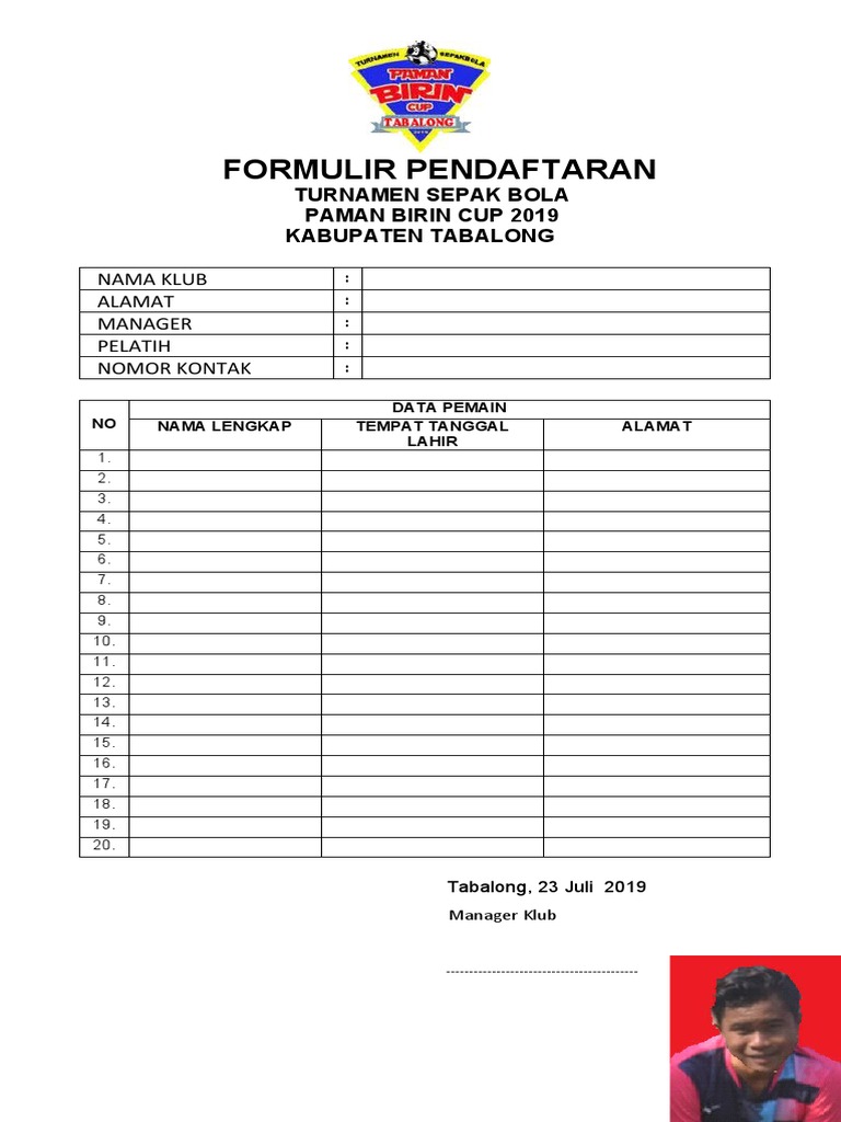 Draft - Formulir - Pemain Umum | PDF