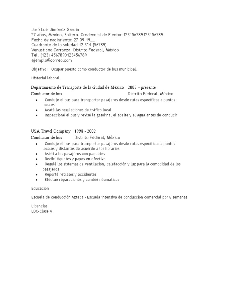 Busero | PDF