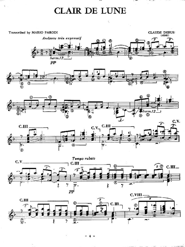Clair de Lune M Parodi | PDF