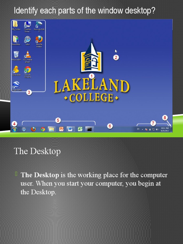 Identify Each Parts of The Window Desktop? | PDF | Window (Computing ...