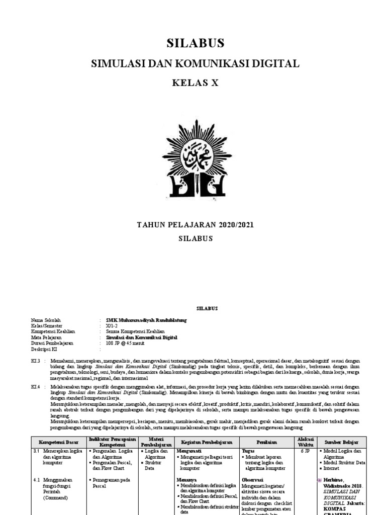 Silabus - Simkomdig Revisi 2020-2021 | PDF | Komputer