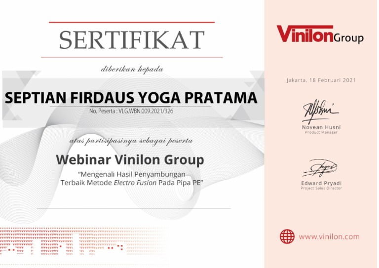 Sertifikat Webinar | PDF