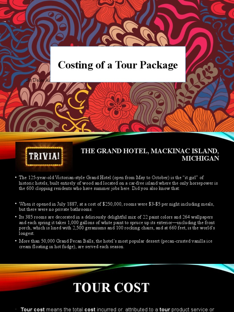 Tour Costing | PDF | Pricing | Tourism