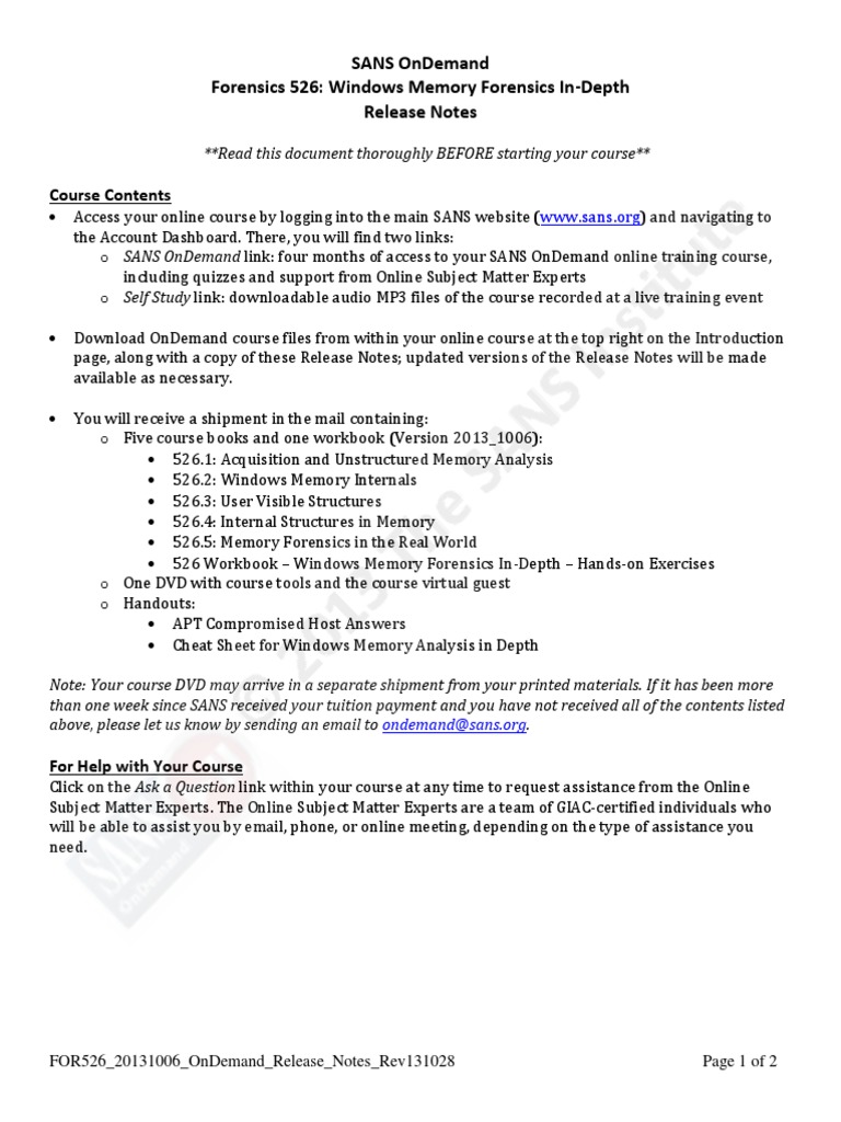 Windows Memory Forensics Guide | PDF | V Mware | Virtual Machine