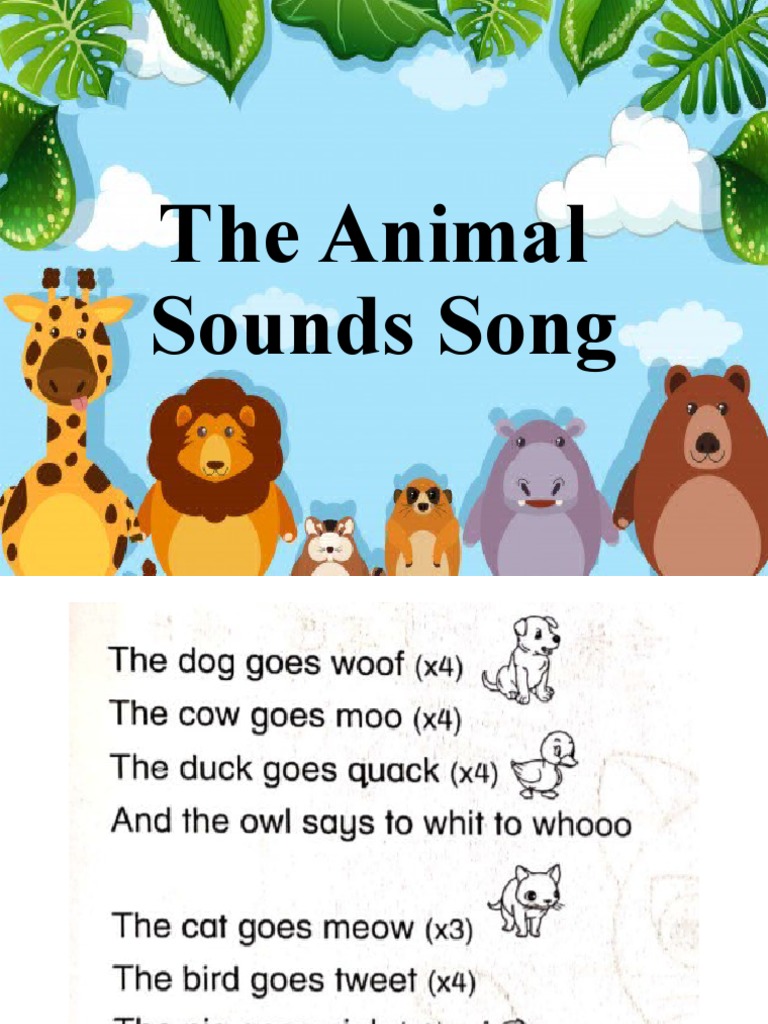 The Animal Sounds Song | PDF