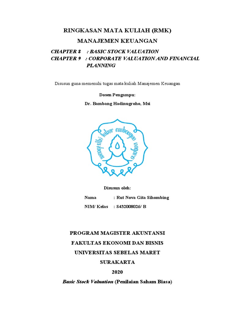 MAKSI 11 Rut Nova Gita Sihombing S432008026 K.B Chap.8 & 9 | PDF ...