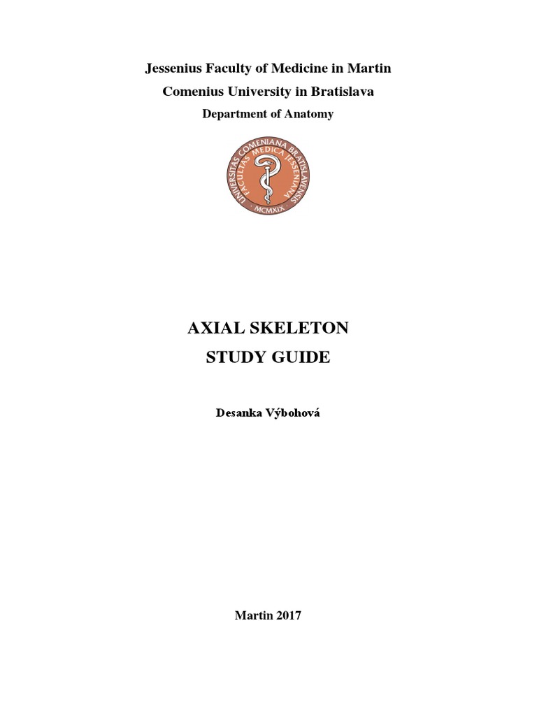 Axial Skeleton Study Guide from Jessenius Faculty of Medicine | PDF ...