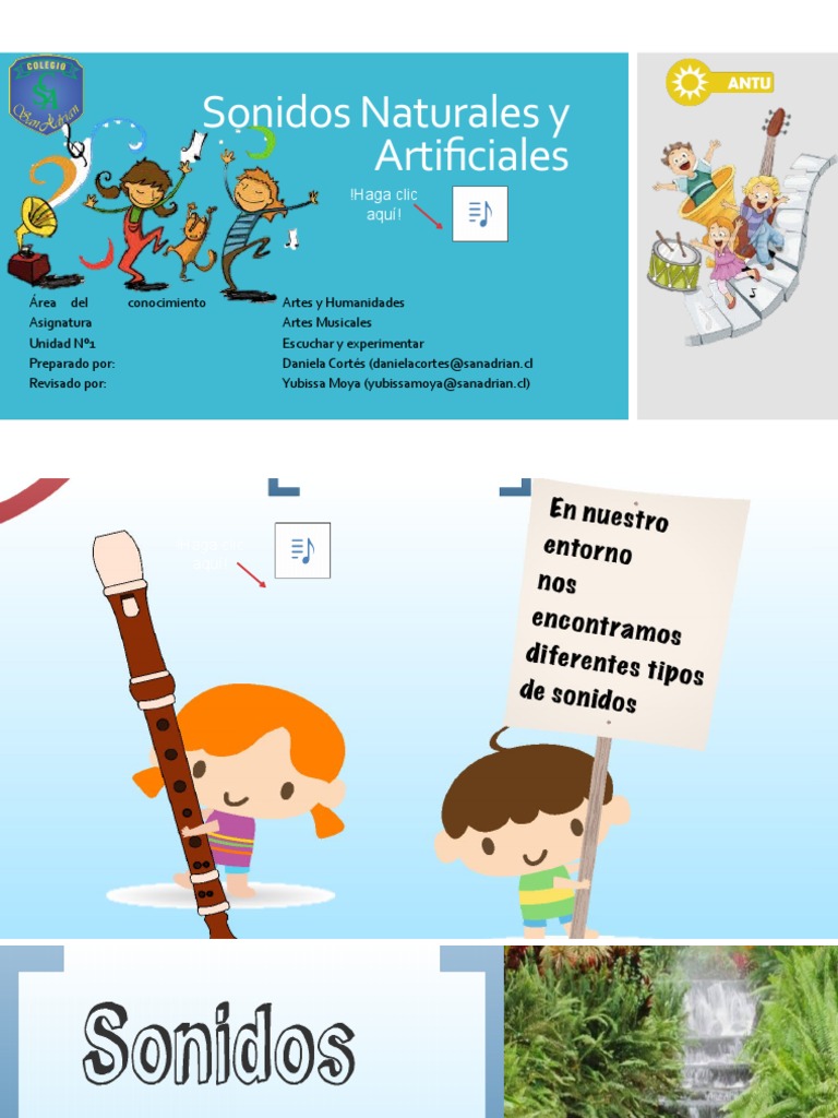 Presentacion Sonidos Naturales y Artificiales | PDF