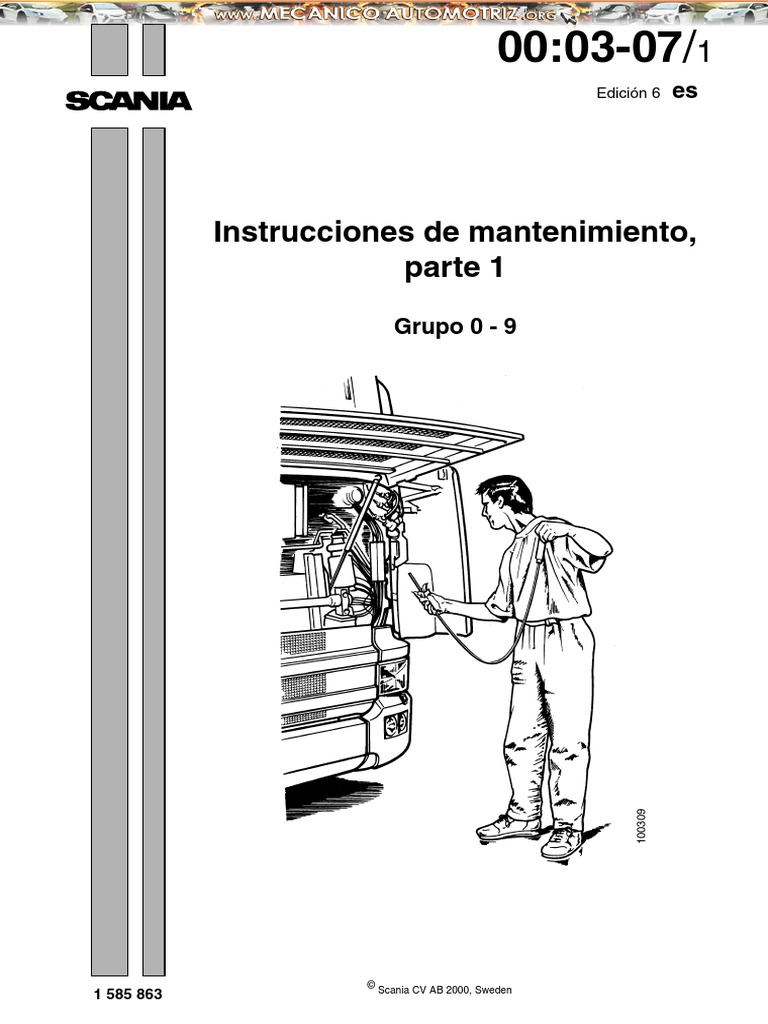 Manual Scania Instrucciones de Mantenimiento | PDF | Transmisión ...