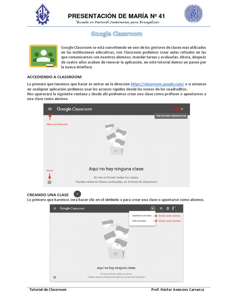 Tutorial de Google Classroom | PDF | Youtube | Hoja de cΓ‘lculo Tutorial de Google Classroom | PDF | Youtube | Hoja de cΓ‘lculo