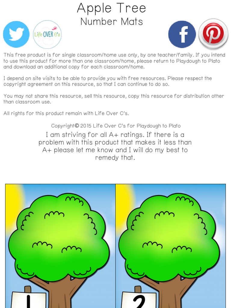 Apple Tree Counting Cards | PDF