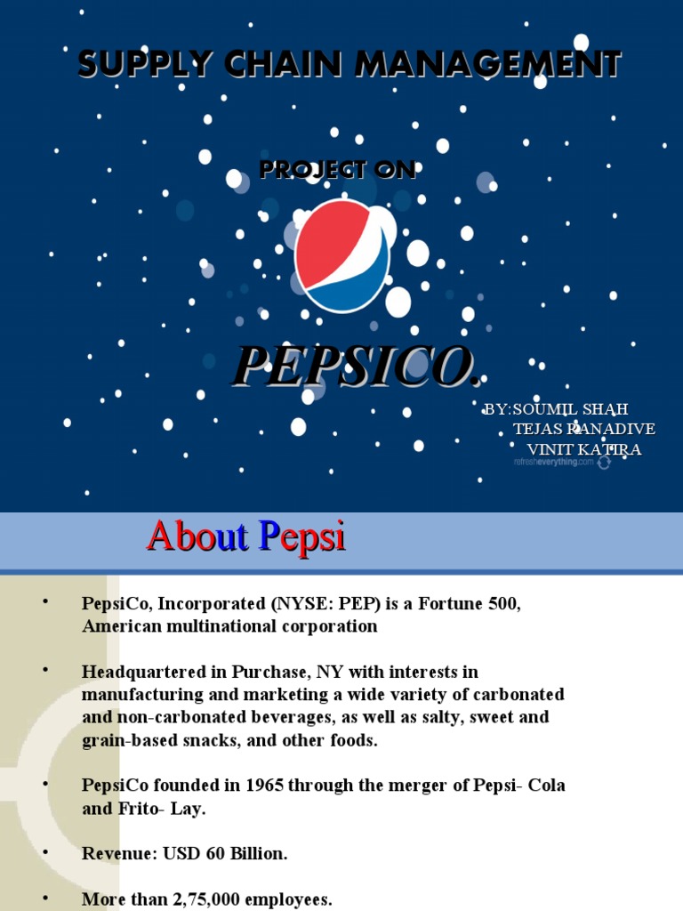 Supply Chain Management Pepsi | PDF | Pepsi Co | Retail