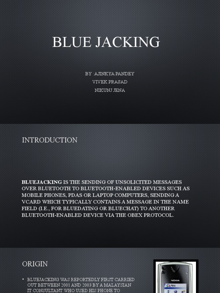 Bluejacking vs. Bluesnarfing Guide | PDF | Computer Law | Computer ...