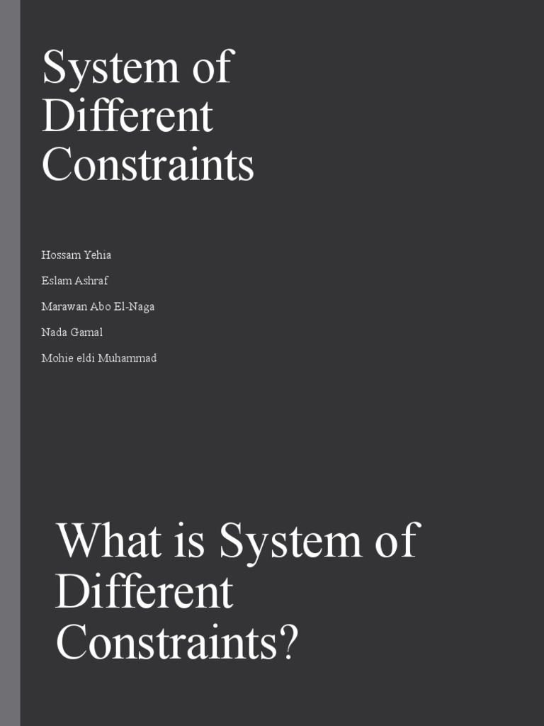 Maintaining Feasible Solutions in Constraint Systems | PDF | Vertex ...