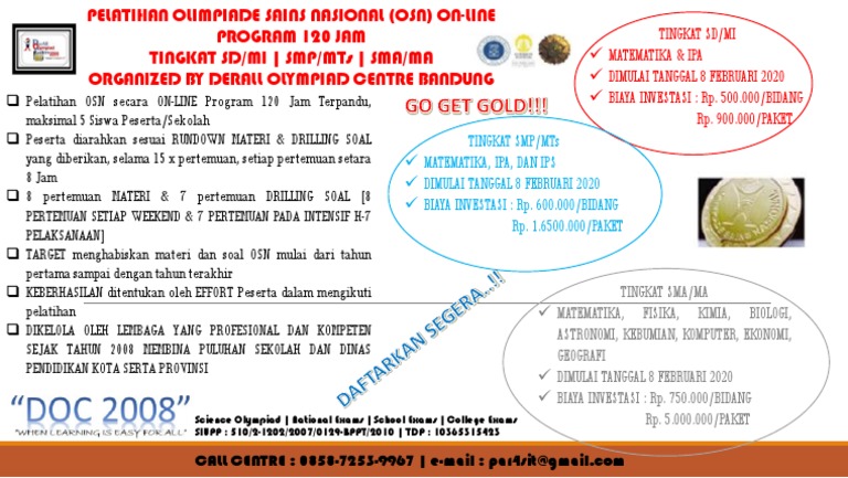 Pelatihan OSN Online 120 Jam Terpadu | PDF