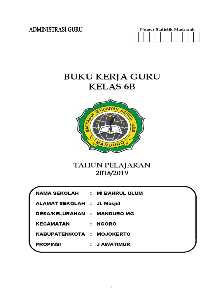 Buku Kerja Guru MI Bahrul Ulum | PDF