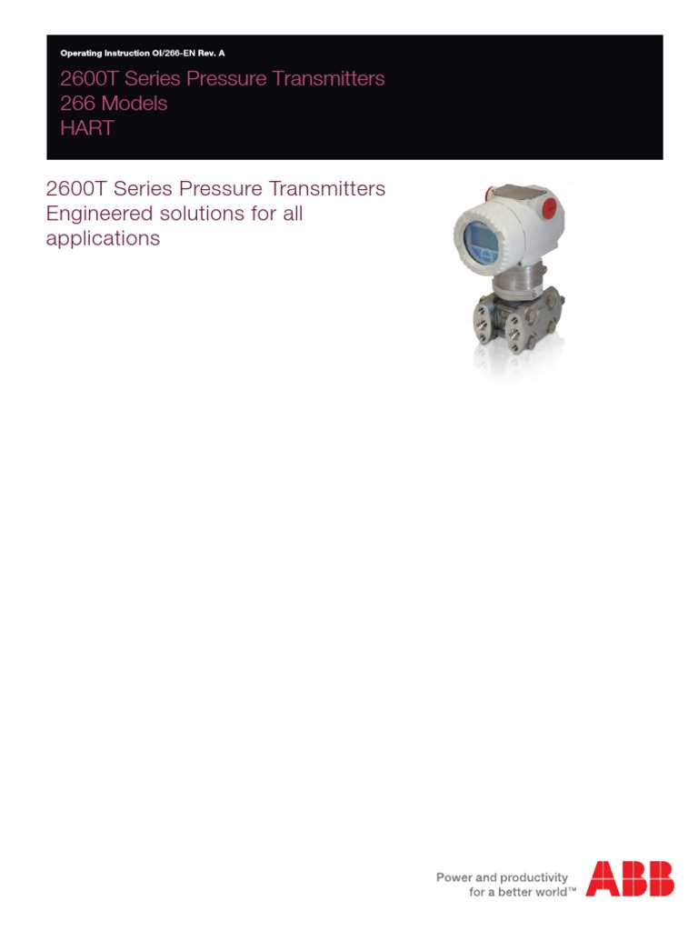2600T Series Pressure Transmitters 266 Models Hart | Download Free PDF ...