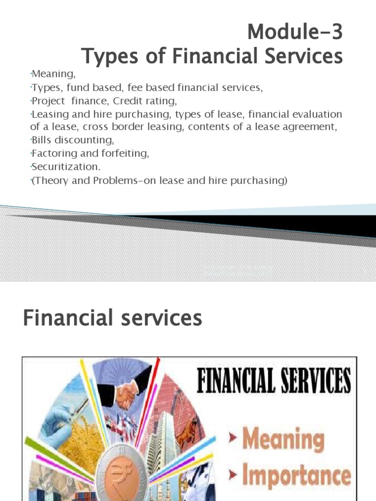 Module-3 Types of Financial Services | PDF | Credit Rating | Exchange ...