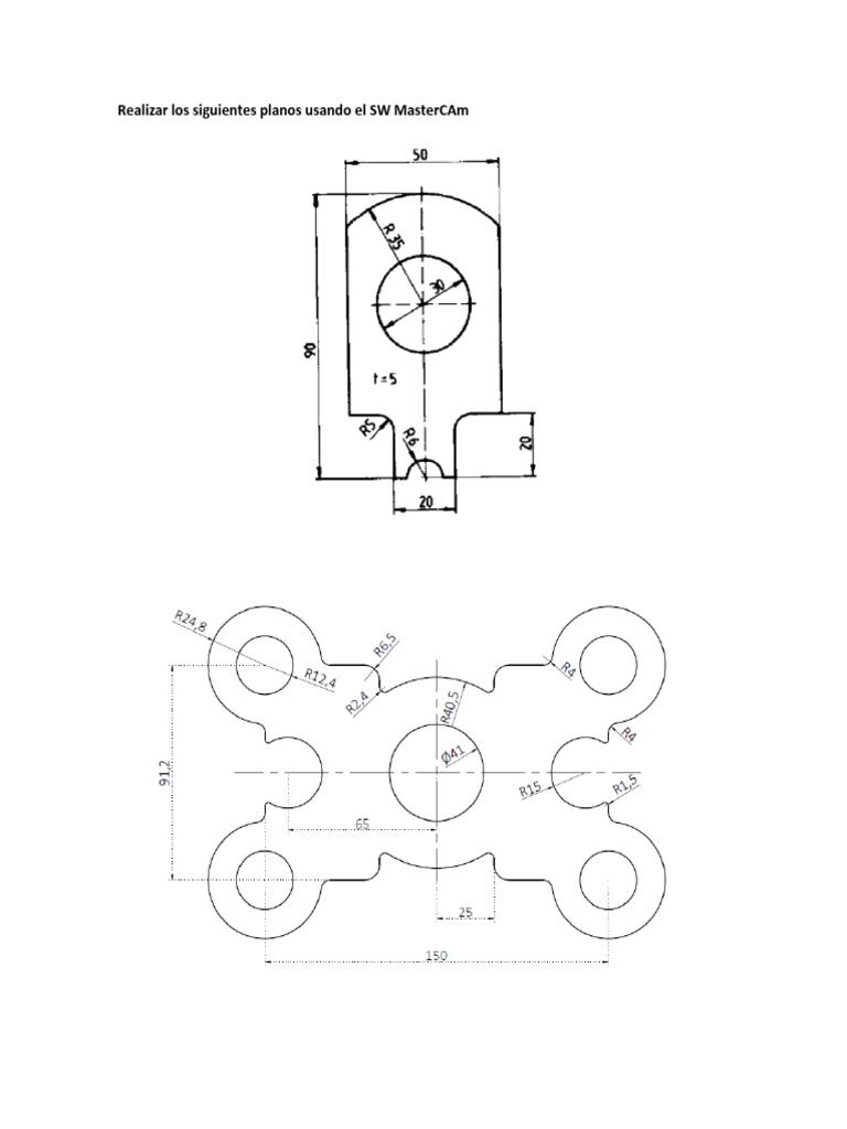 Ejercicios 1 Mastercam | PDF