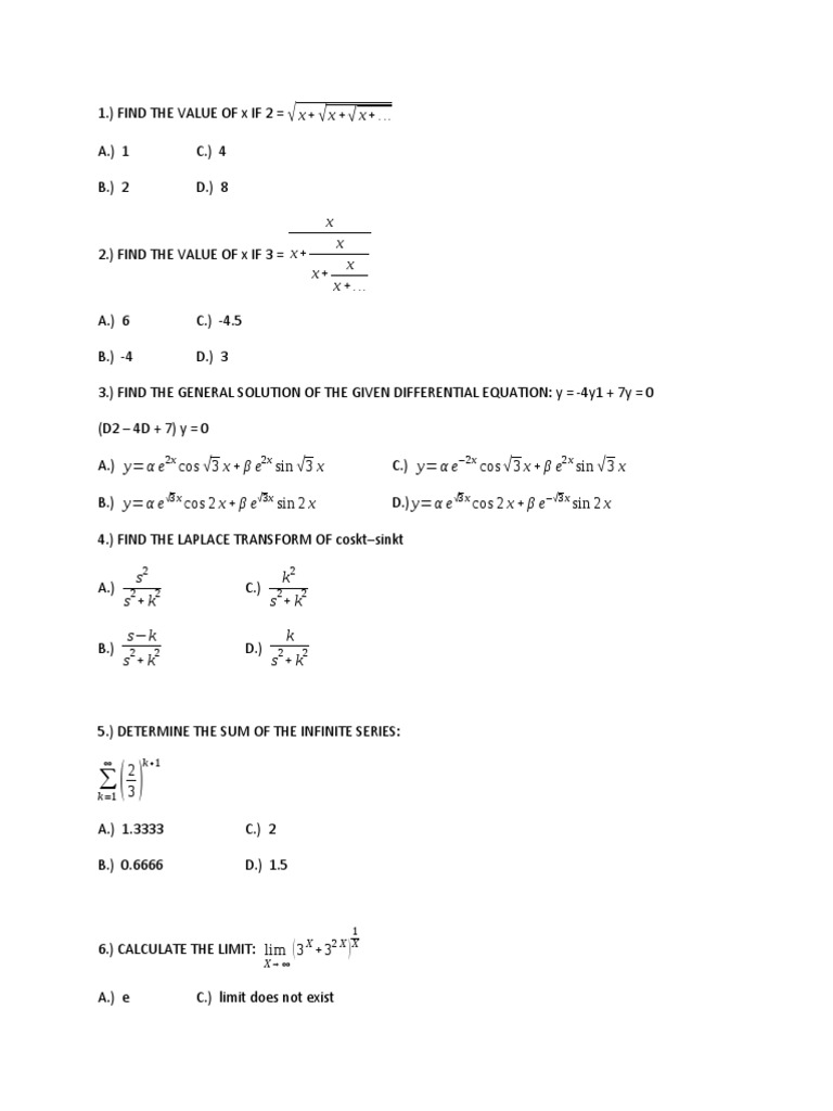 5th Year (Math, Surveying and Transportation Engineering) | PDF ...