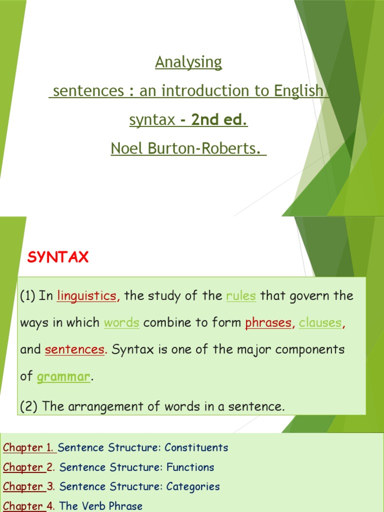 Sentence Structure Constituents | PDF | Phrase | Syntax