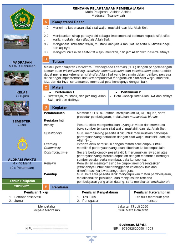 RPP 02 Sifat Wajib CTL | PDF | Karier & Perkembangan