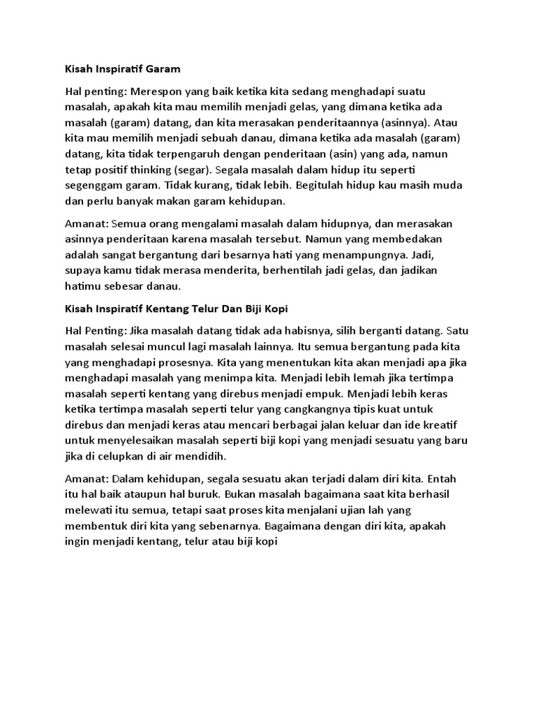 Kisah Inspiratif | PDF