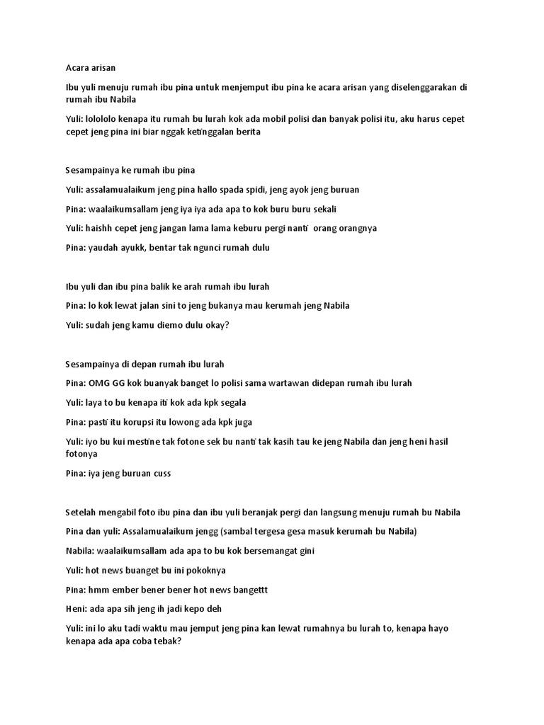 NASKAH Acara Arisan | PDF
