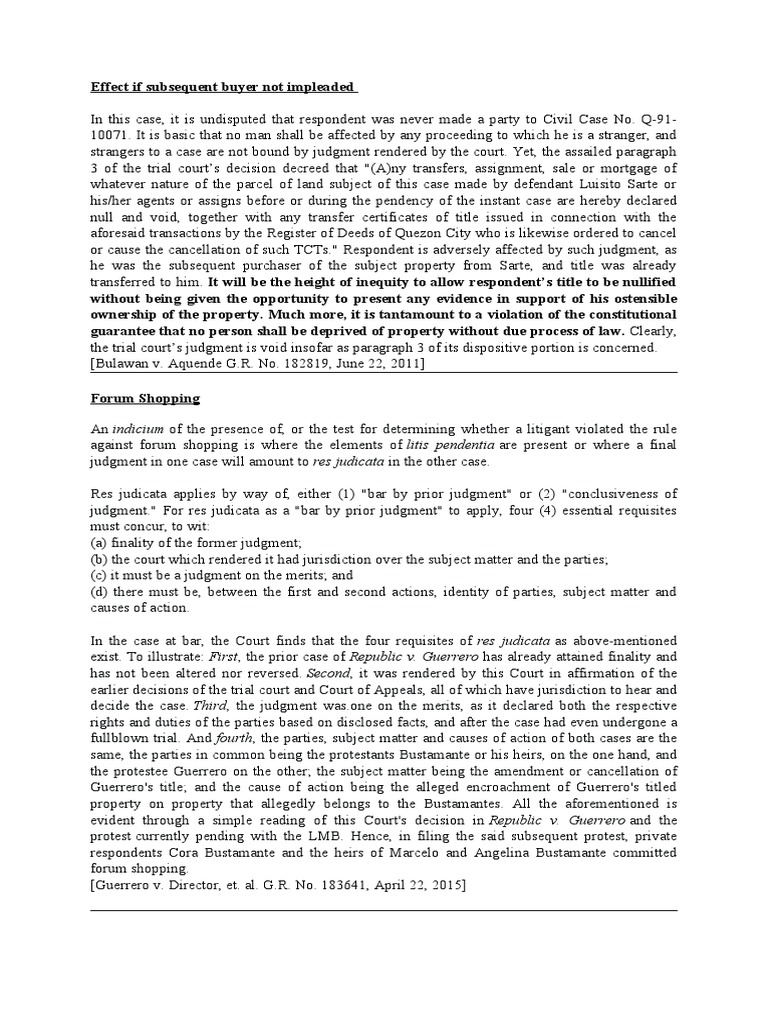 Effect of Void Judgment | PDF | Res Judicata | Judgment (Law)