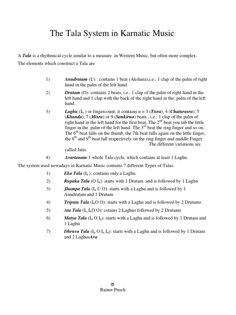 Tala and Raga System | PDF | Pitch (Music) | Musical Scales