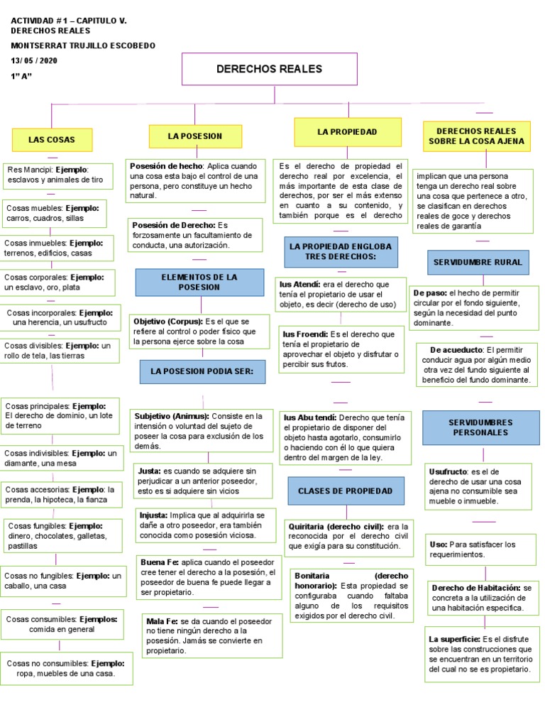 Act #1 Derechos Reales | PDF | Propiedad | Posesión (Ley)