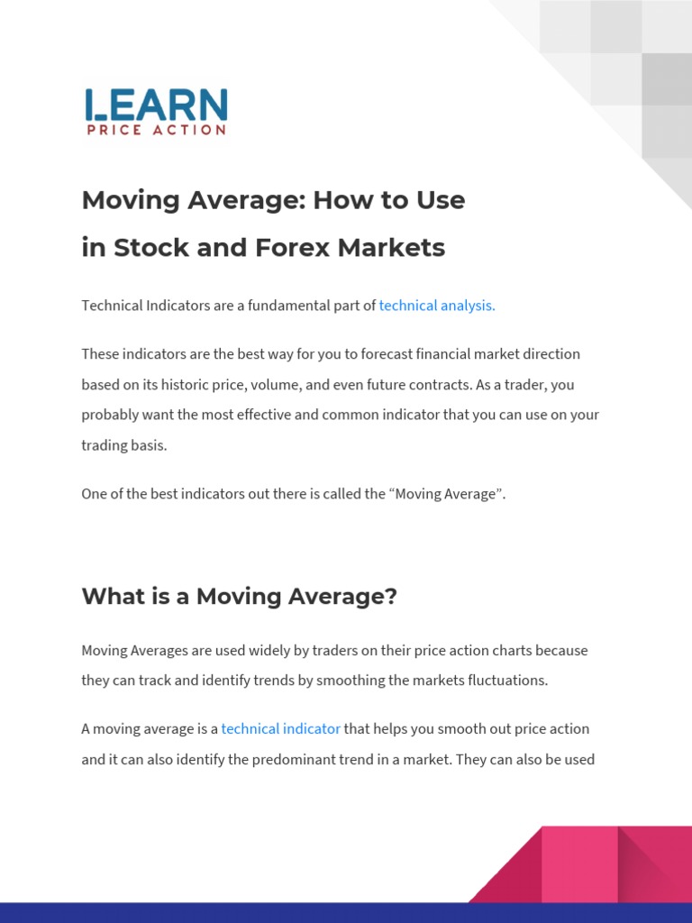 How To Use Moving Average Pdf Guide Pdf Moving Average Financial