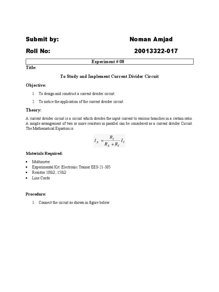 20013122-032 Lca Lab 11 | PDF | Resistor | Electrical Network