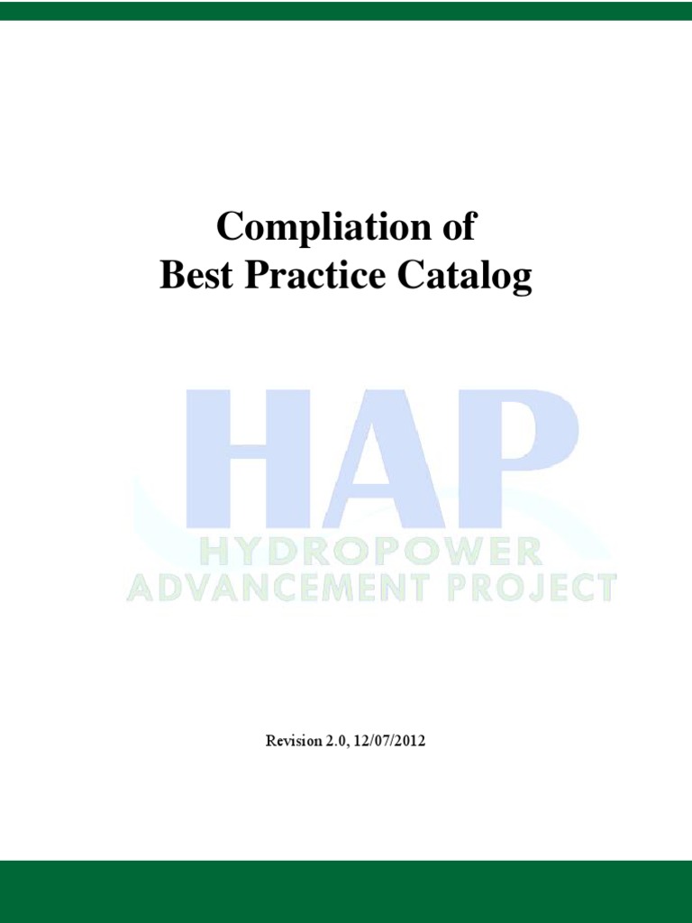 Compliation of Best Practice Catalog: Revision 2.0, 12/07/2012 ...